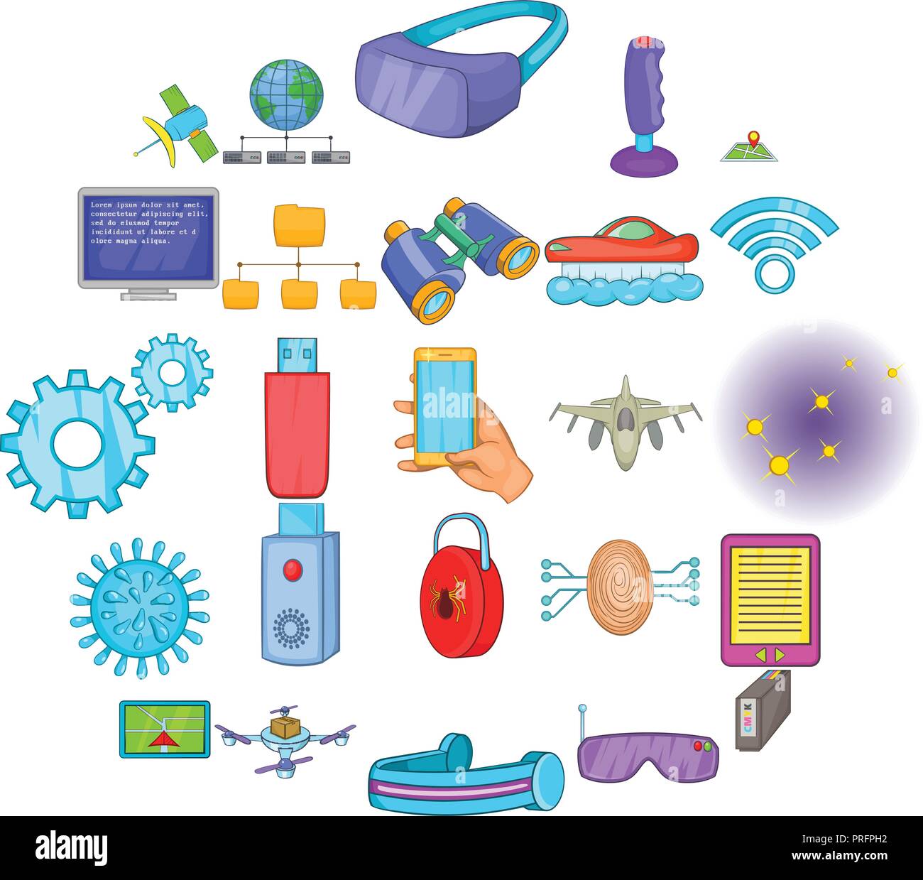 Mechanism icons set, cartoon style Stock Vector Image & Art - Alamy