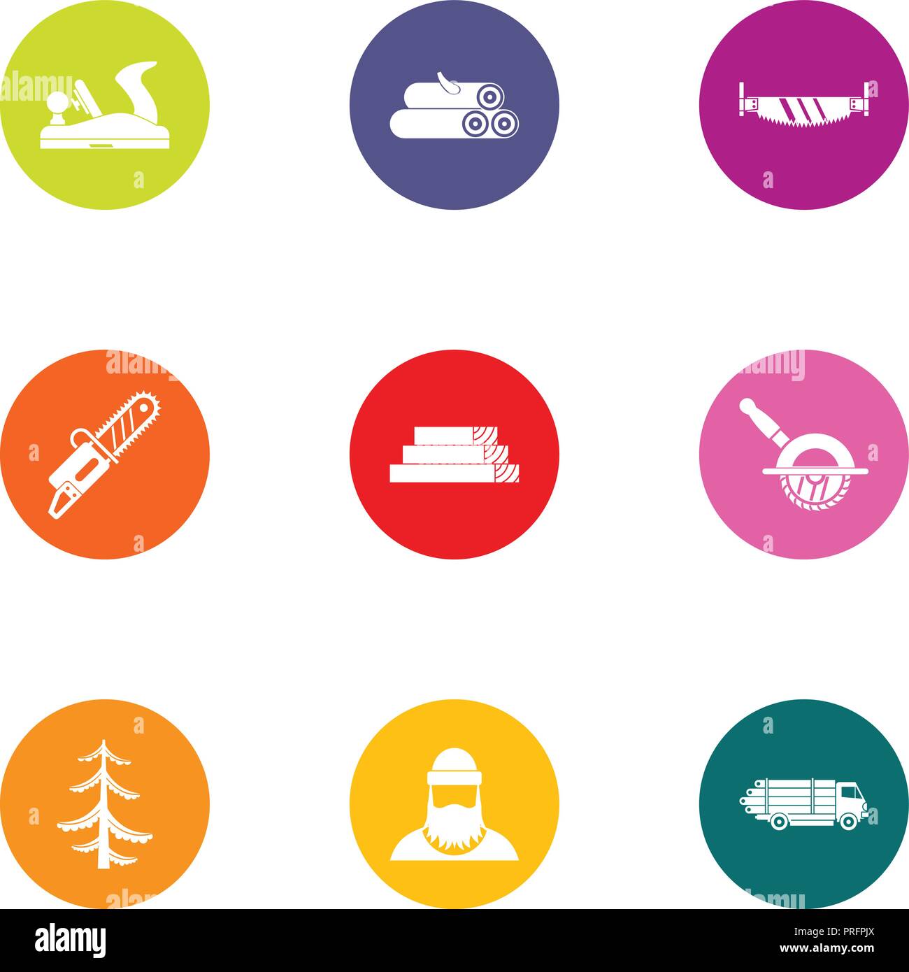 Cut icons set, flat style Stock Vector Image & Art - Alamy