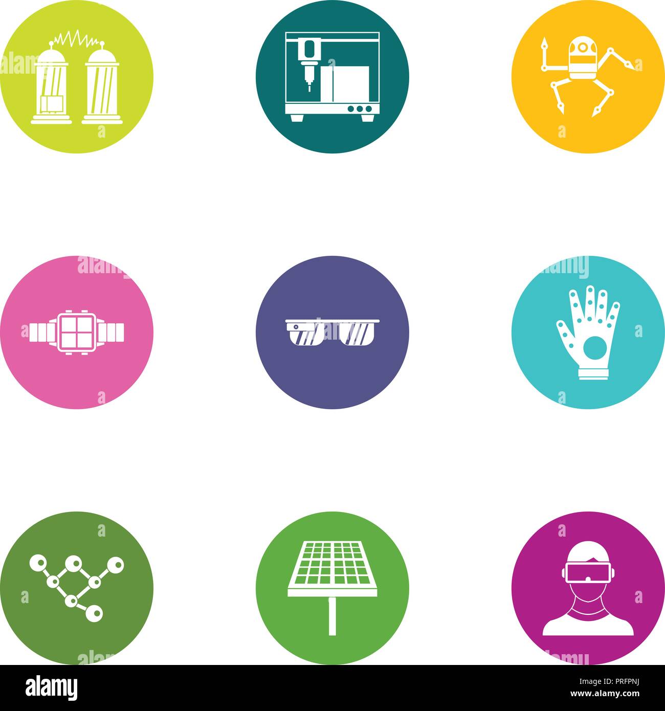 Robotics technology icons set, flat style Stock Vector Image & Art - Alamy