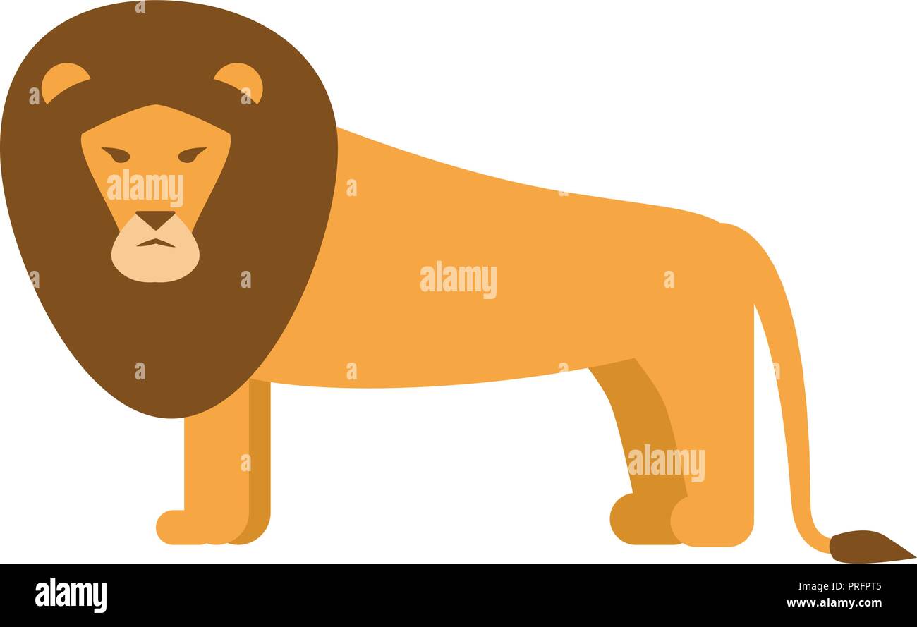 Lion icon, flat style Stock Vector Image & Art - Alamy