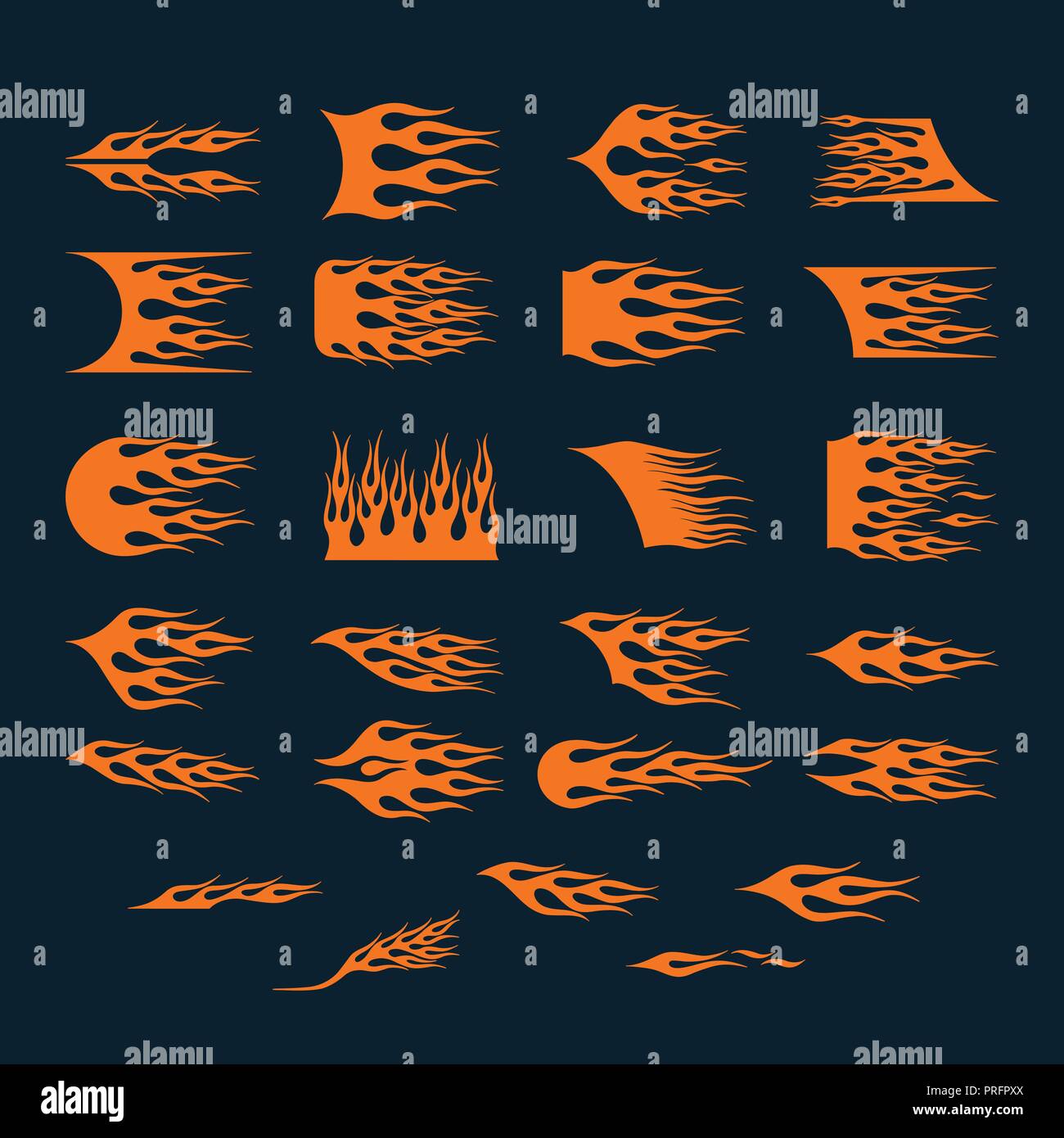 Vinyl ready flames set. Great for vehicle graphics and T-shirt decals Stock Vector Image & Art ...