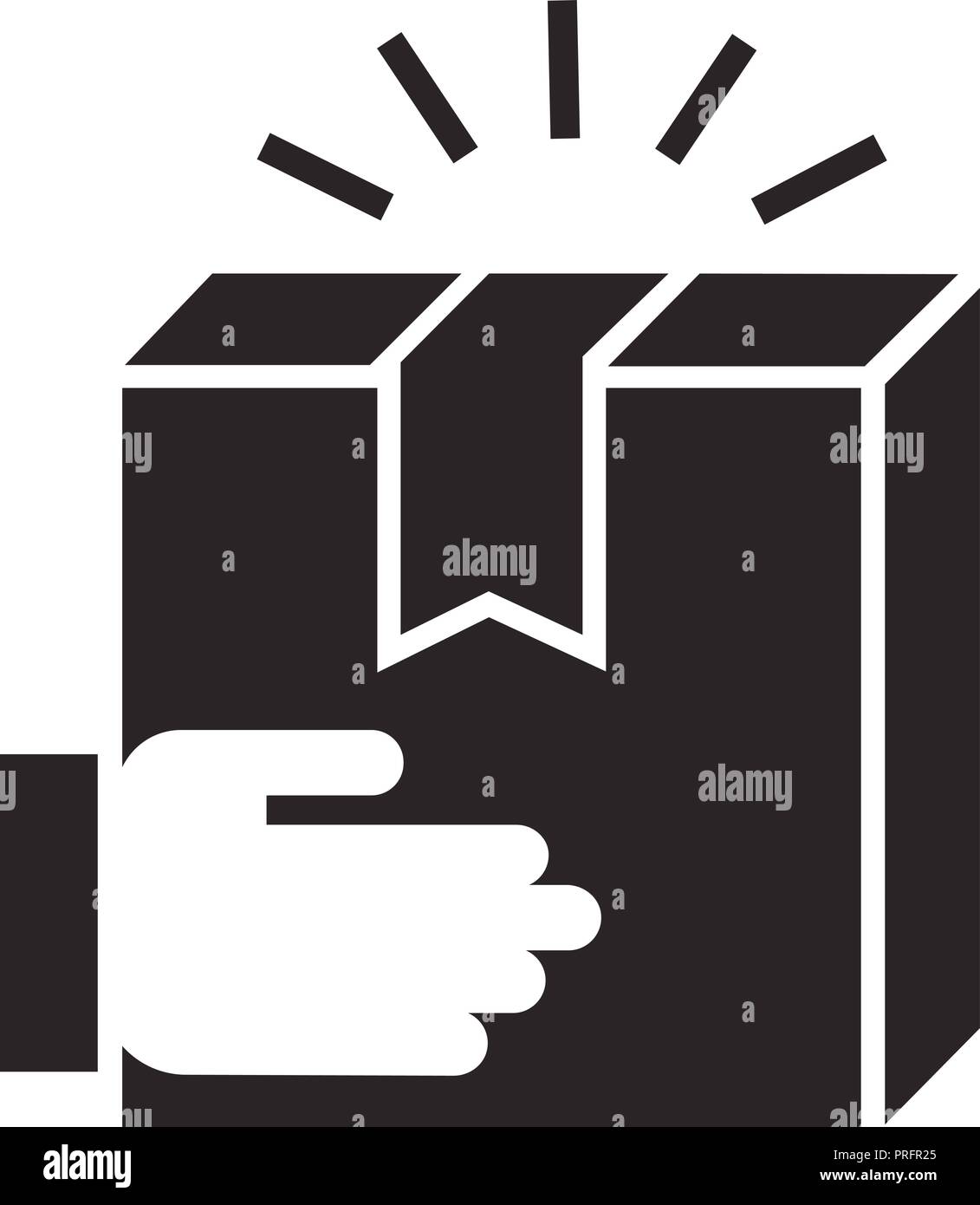 Hand delivery box icon, simple style Stock Vector Image & Art - Alamy