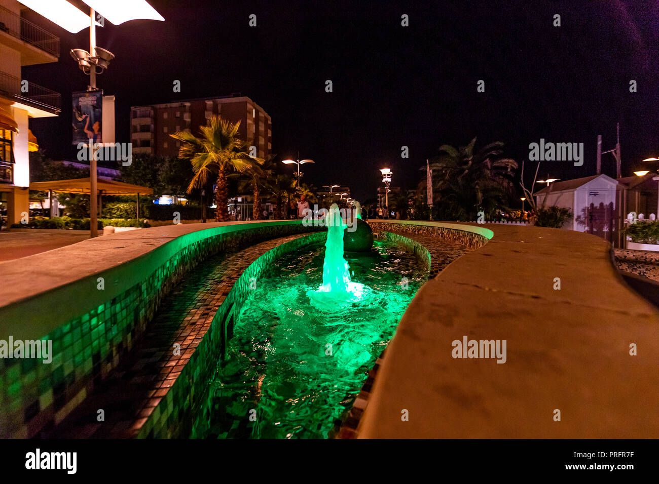 Water features have been installed along the seafront. Misano Adriatico ...