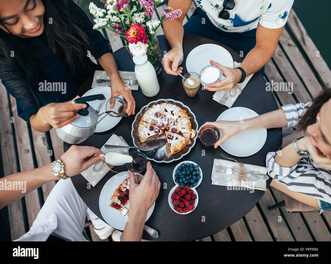 Friends Eating Breakfast