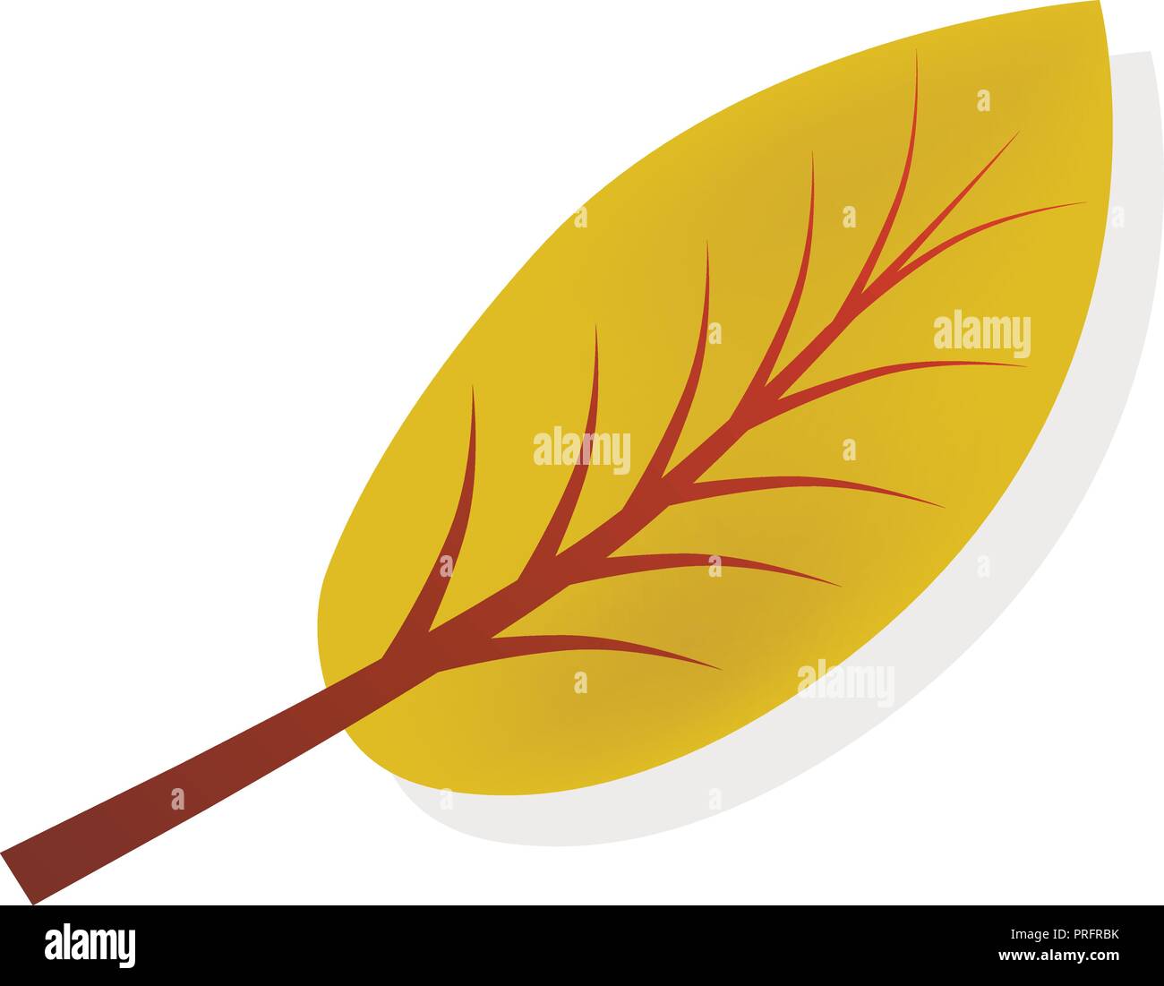 Yellow autumn leaf icon, realistic style Stock Vector Image & Art - Alamy