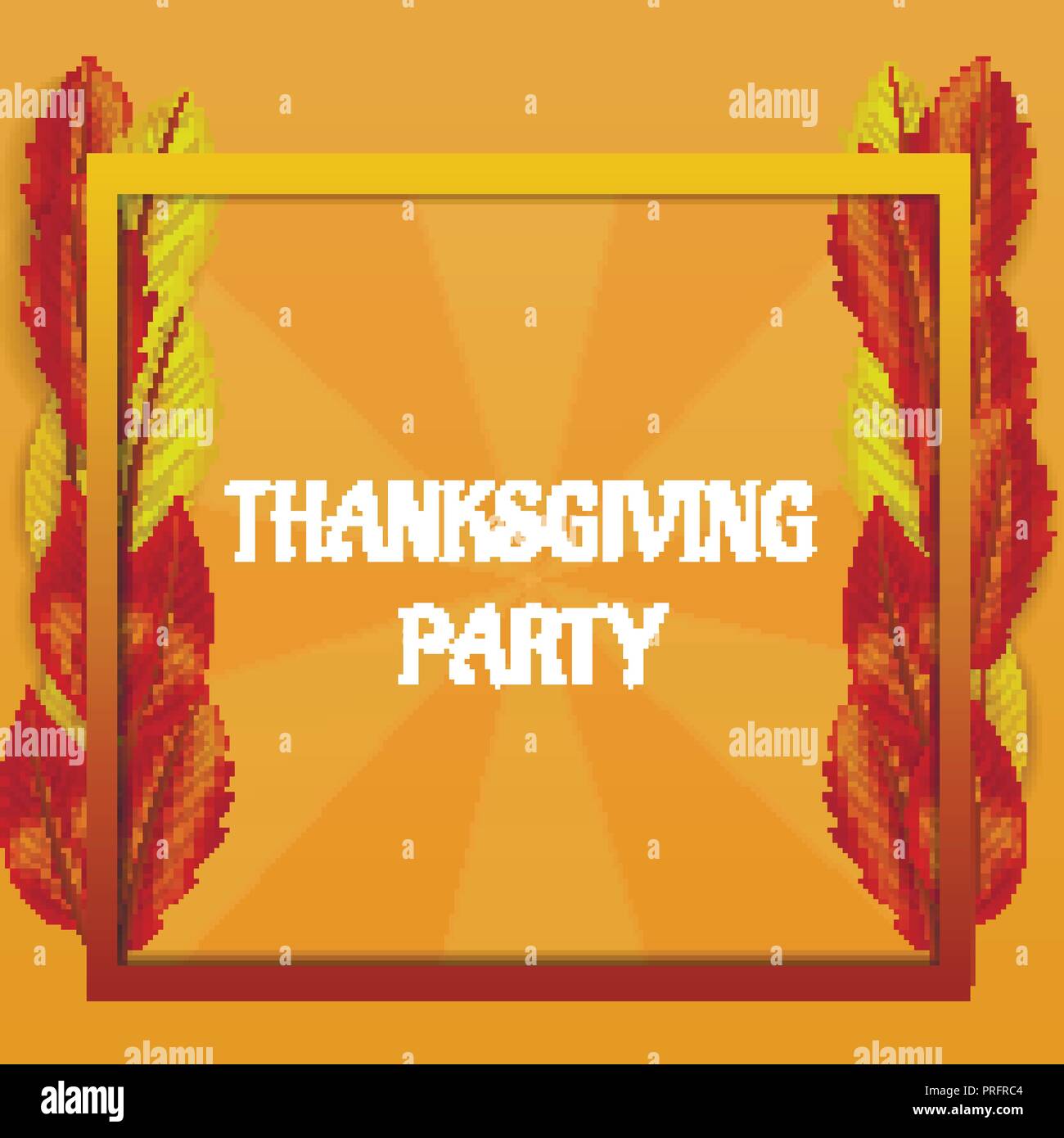 Thanksgiving day party concept background, realistic style Stock Vector ...