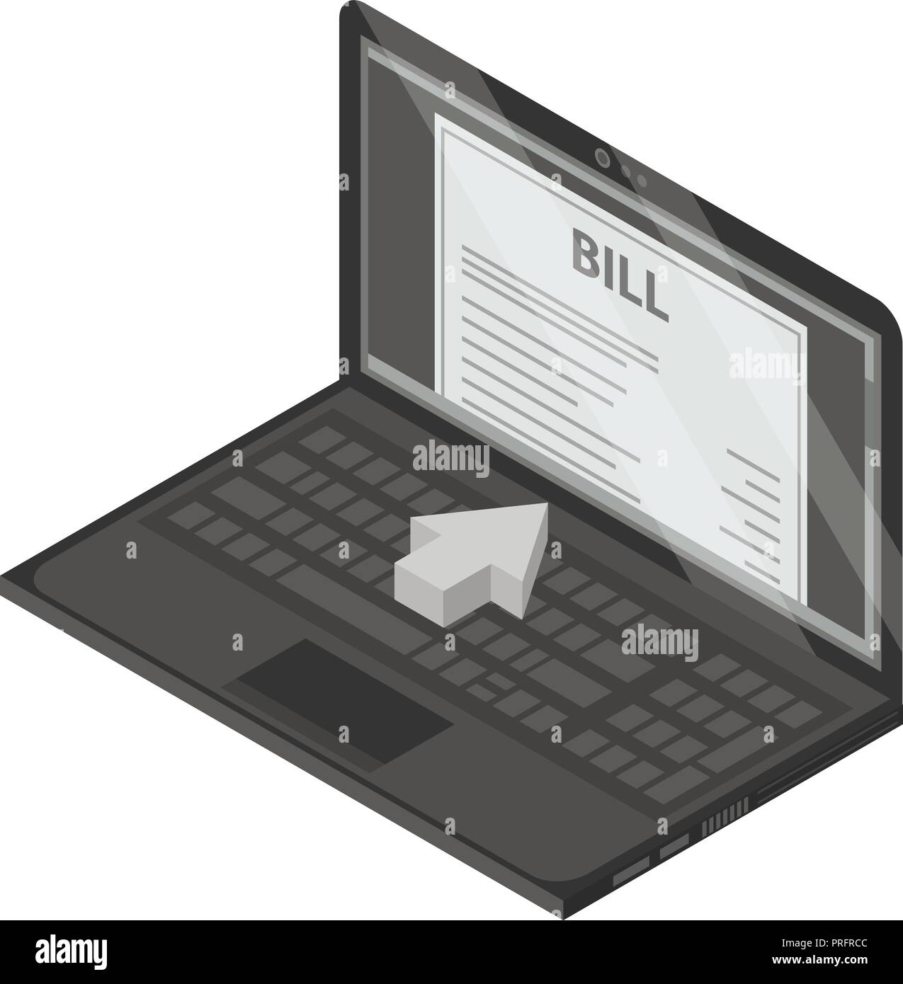 Laptop bill icon, isometric style Stock Vector Image & Art - Alamy