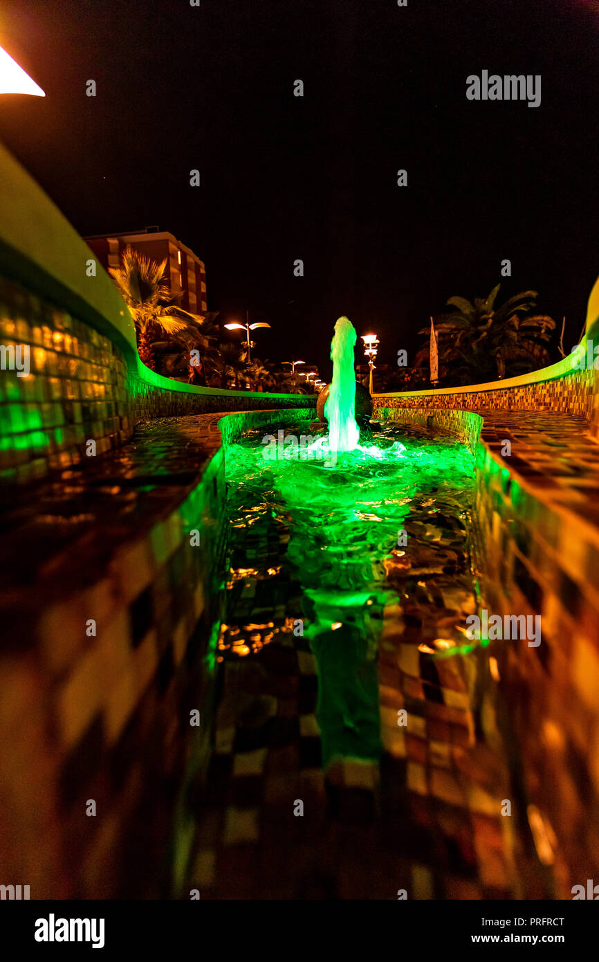 Water features have been installed along the seafront. Misano Adriatico ...