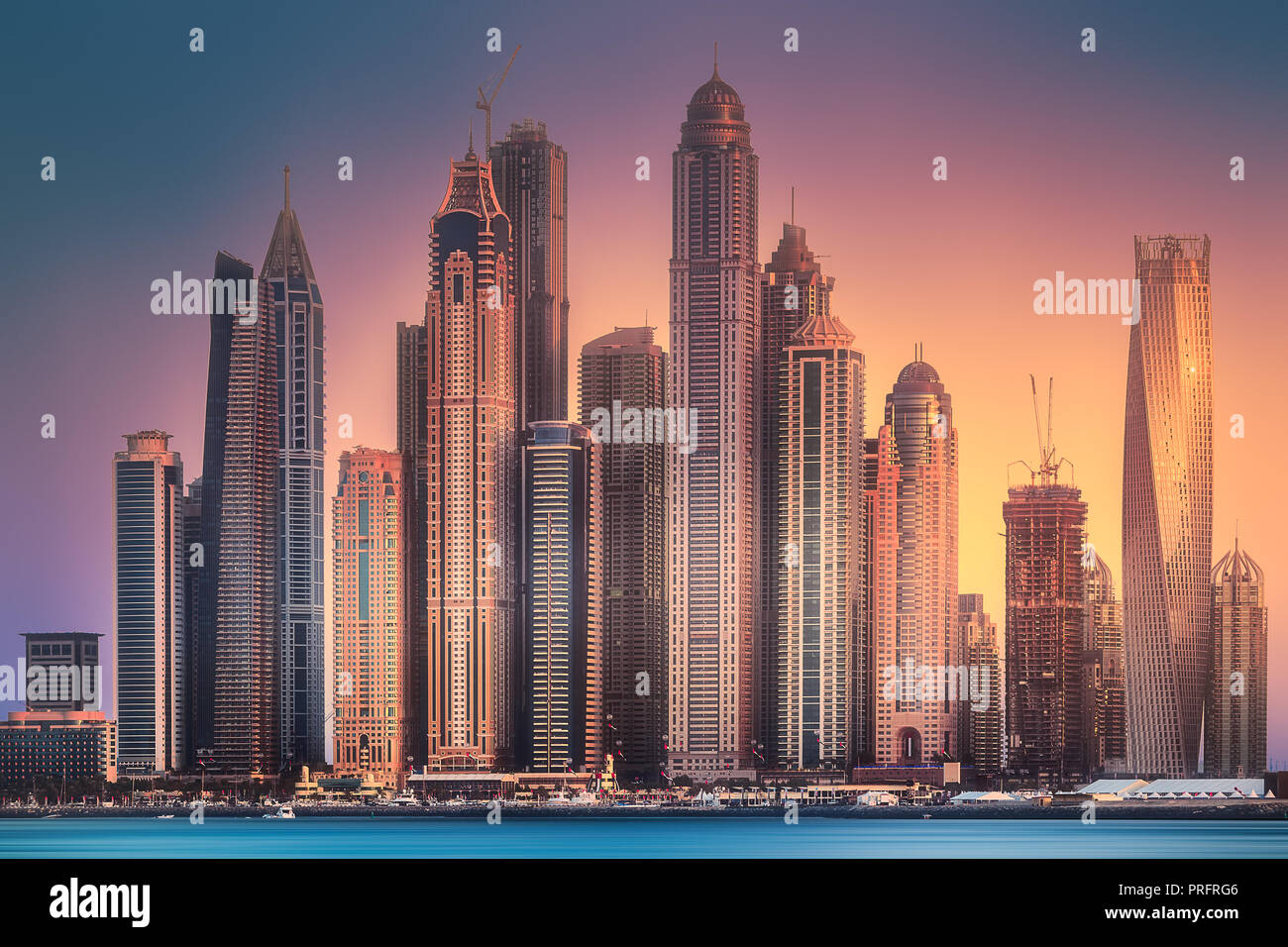 Dubai Marina bay view from Palm Jumeirah, UAE Stock Photo - Alamy
