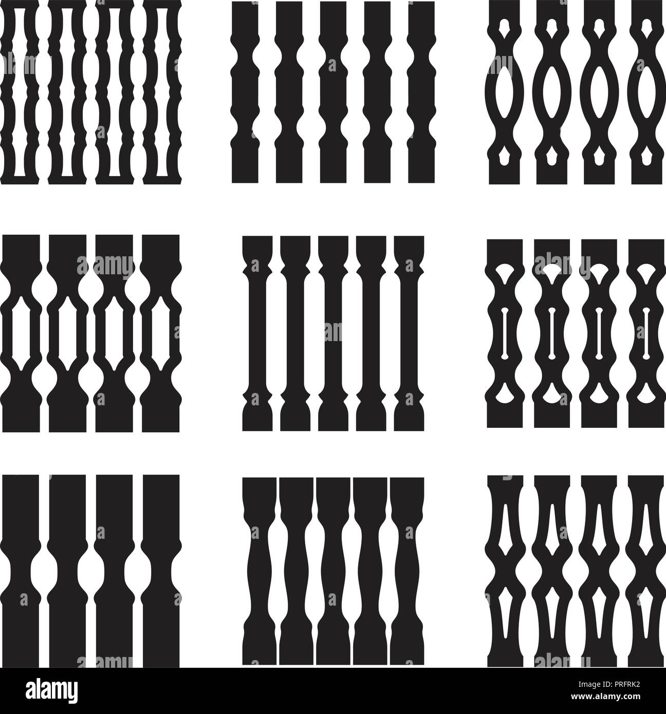 Collection of decorative patterns. Geometric and ethnic decor elements ...