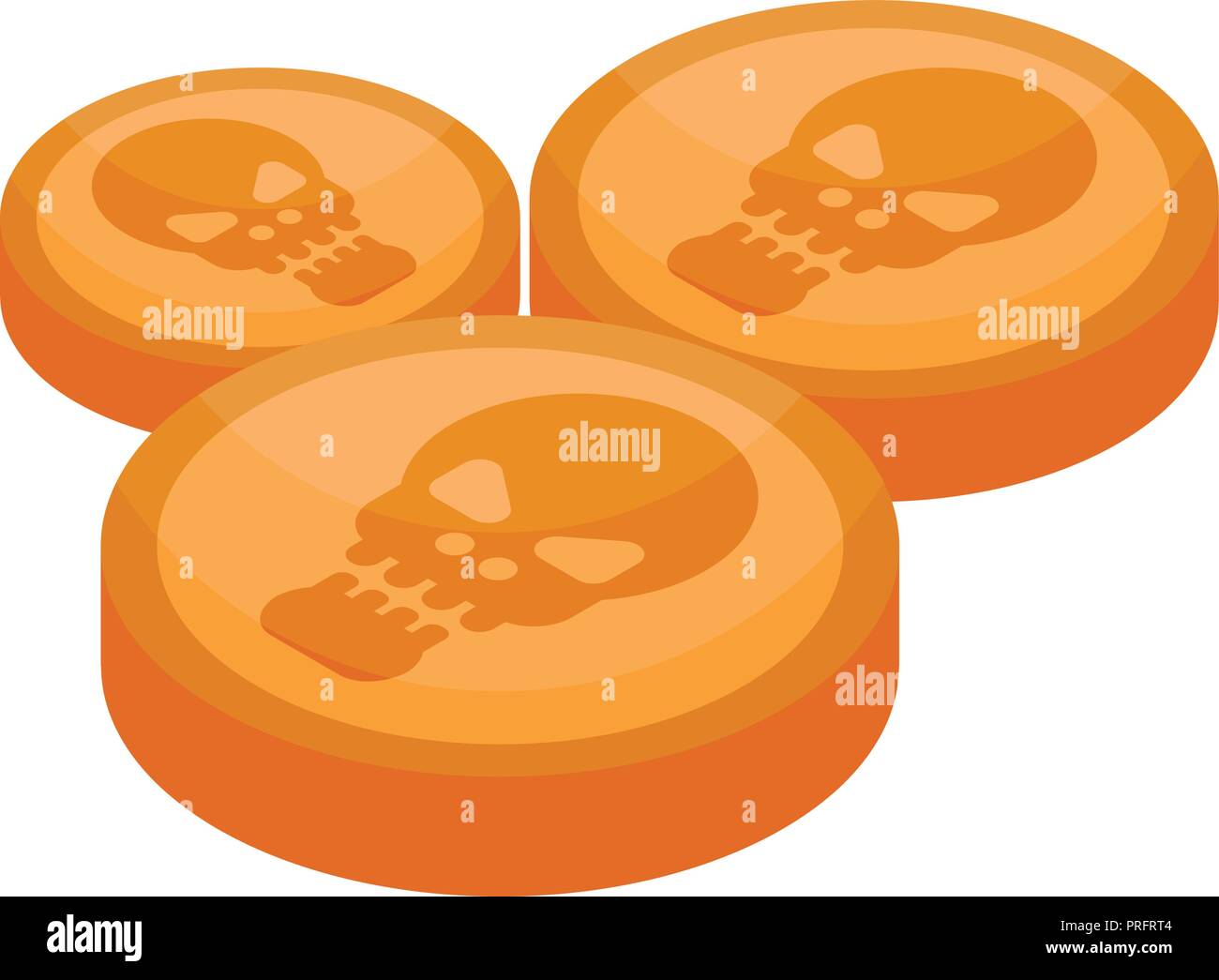 Gold medallion with skull Stock Vector Images - Alamy