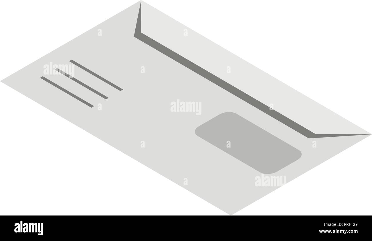 White letter icon, isometric style Stock Vector Image & Art - Alamy