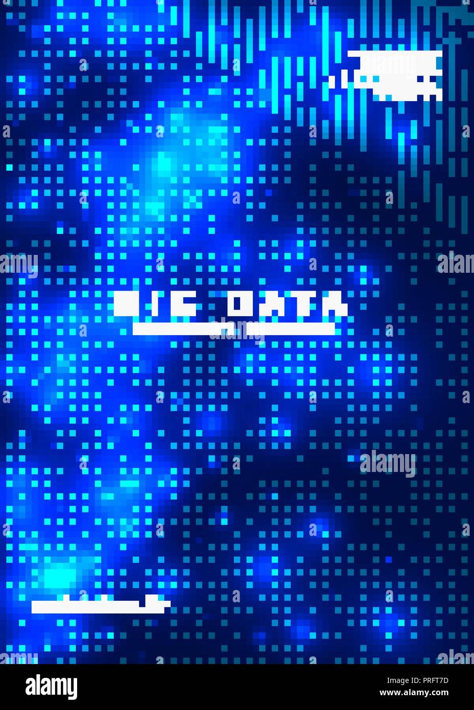 Deep learning background. Technology for big data, visualization Stock ...