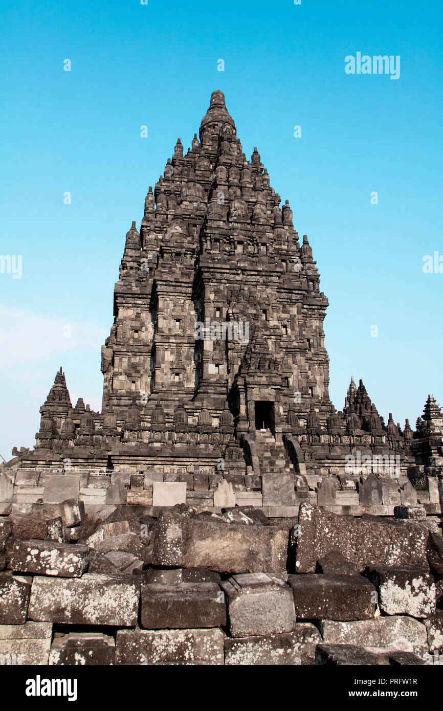 Candi Shiva temple at Prambanan, the largest Hindu temple in Indonesia ...