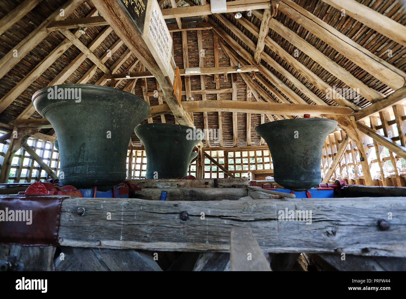 The unusual bell cage at St Mary the Virgin Church, East Bergholt ...