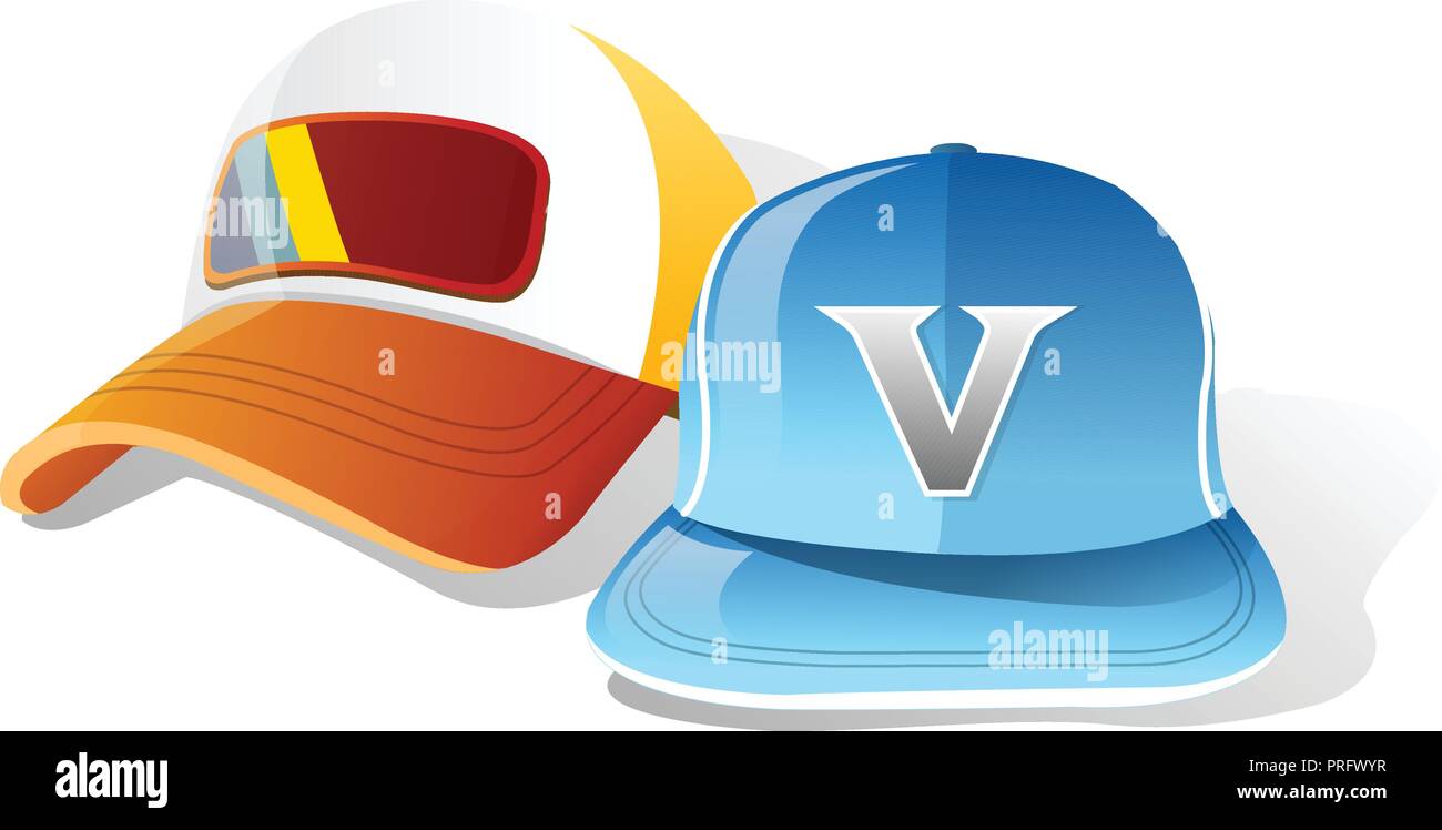 Light blue orange cap vector illustration Stock Vector Image & Art - Alamy