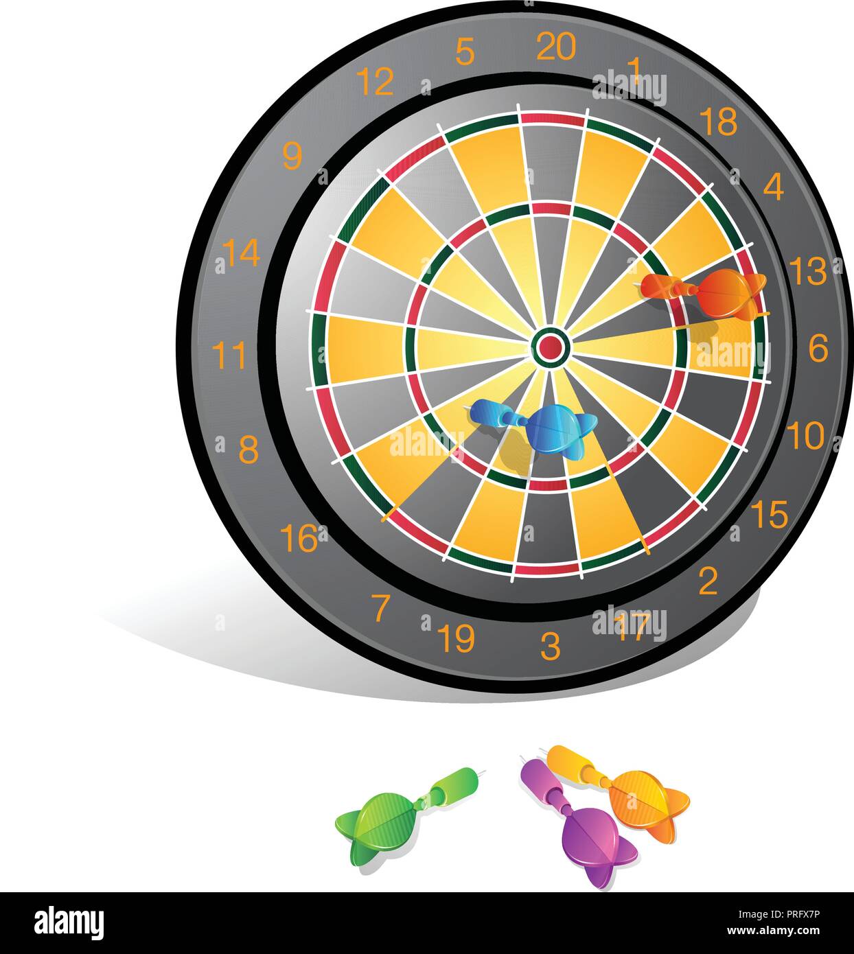 Target with darts, Target 3d icon, Vector illustration Stock Vector ...