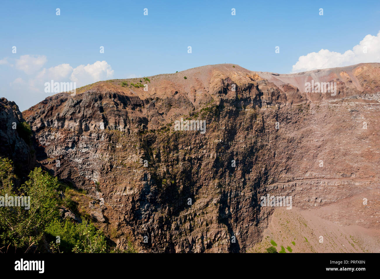 Crater Volcano Mount Vesuvius Above High Resolution Stock Photography ...