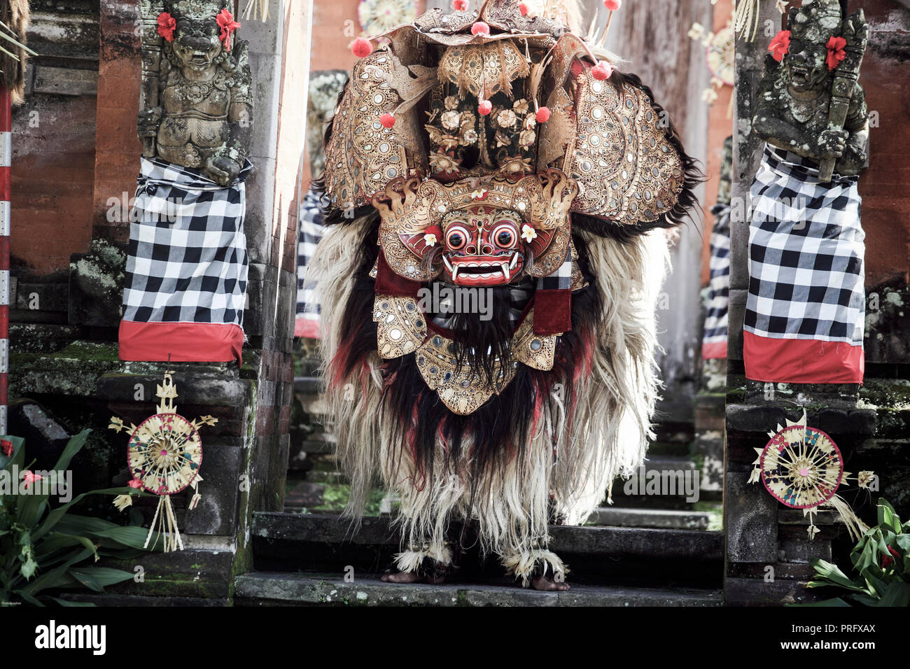 Barong dancers on stage in Bali, Indonesia Stock Photo - Alamy