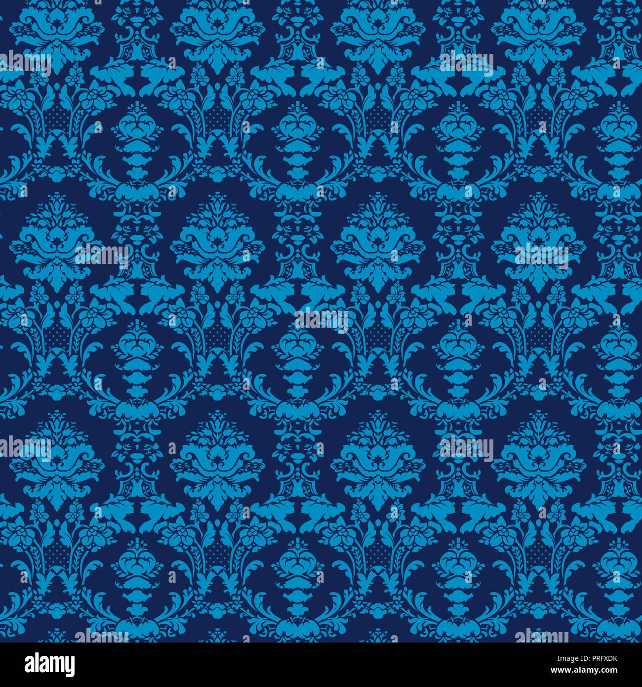 elegant blue seamless damask background Stock Vector Image & Art - Alamy