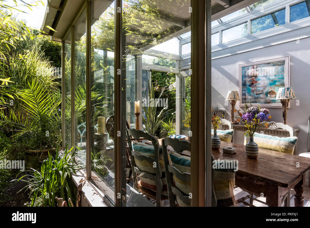 Garden conservatory window view hi-res stock photography and images - Alamy