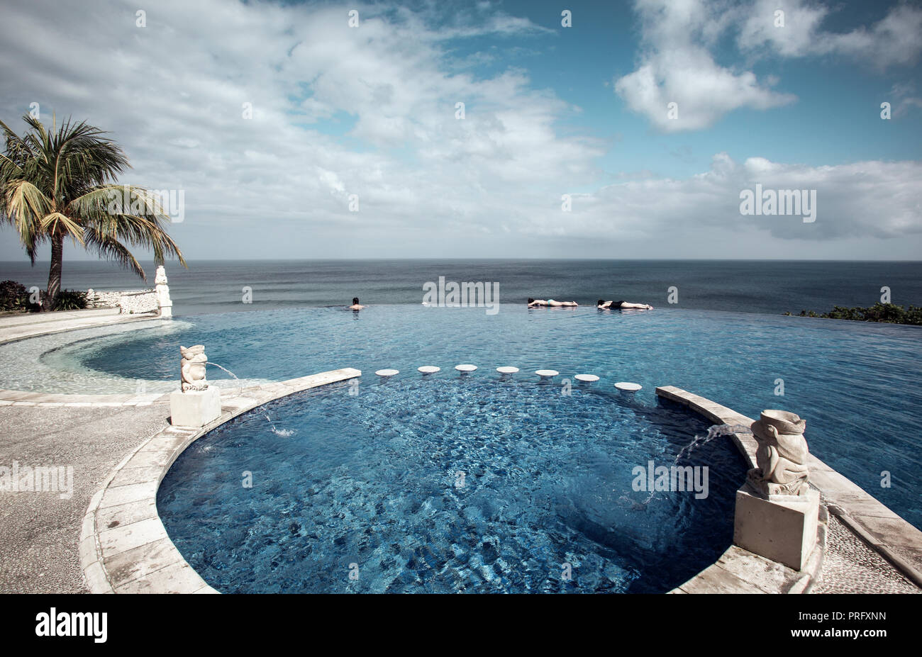 Infinity pool at Uluwatu in Bukit Peninsula, Bali, Indonesia Stock ...