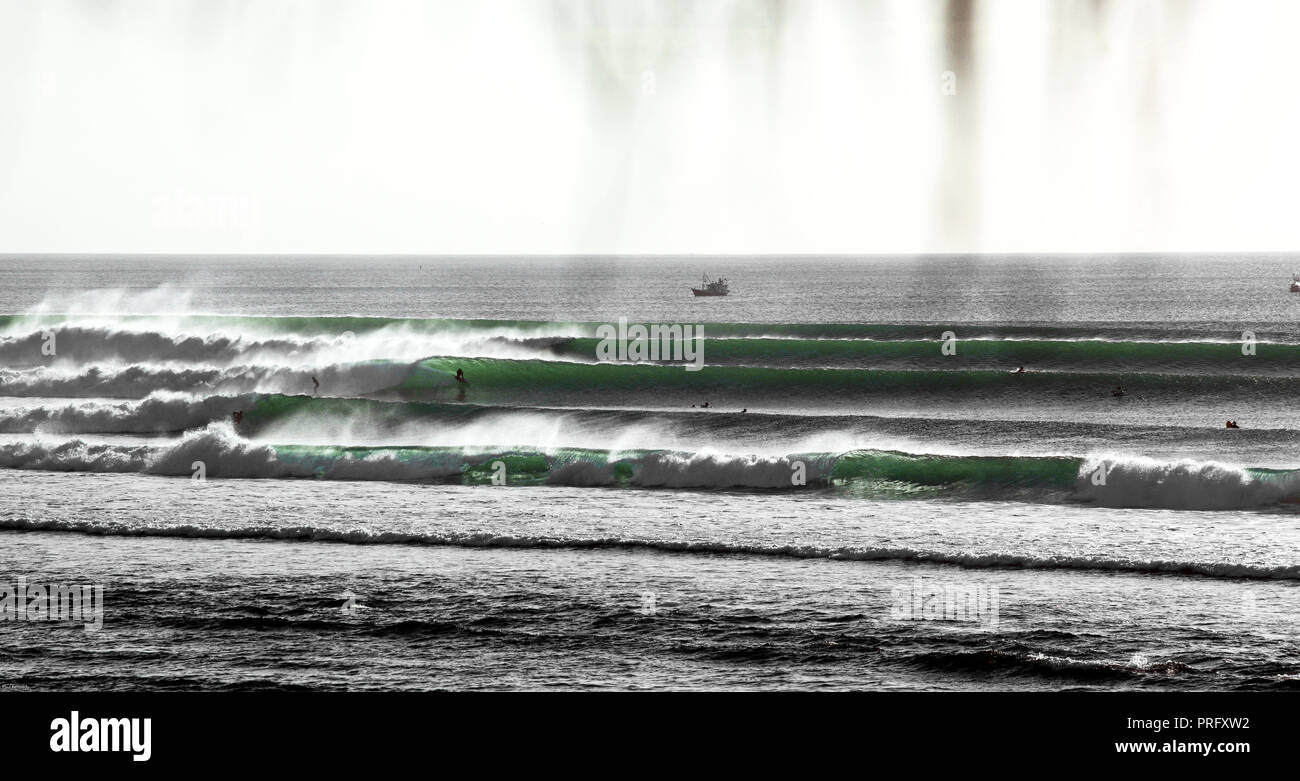 Surfing at Impossibles on the Bukit Peninsula, Bali, Indonesia Stock ...