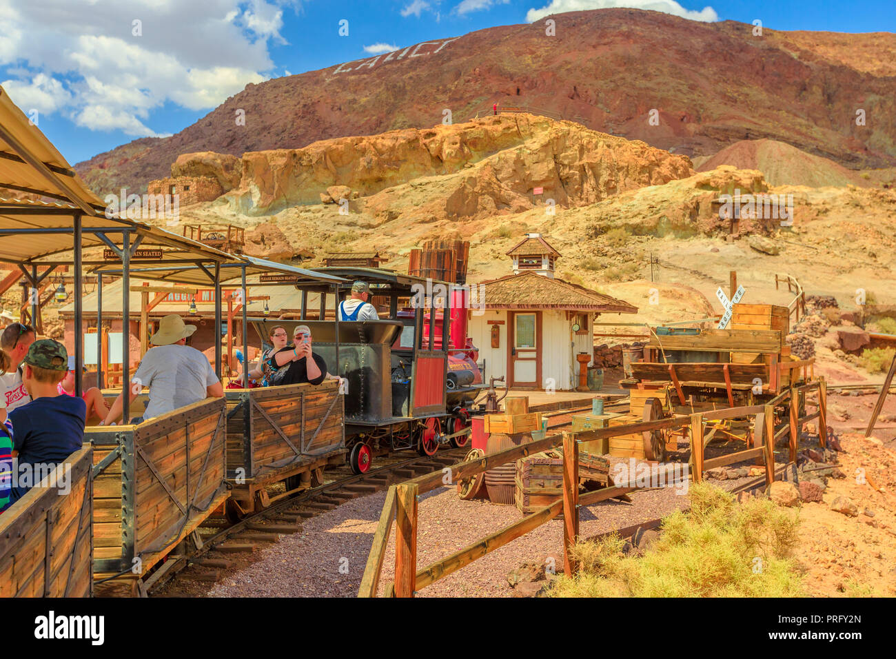 Calico, California, United States - August 15, 2018: Calico train runs ...