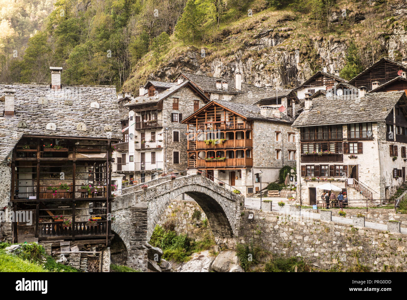 Rassa village, Valsesia, Piedmont, Italy Stock Photo - Alamy
