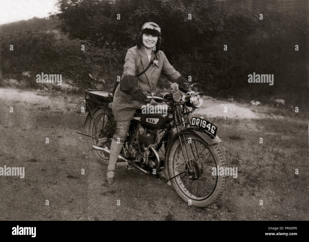 Vintage woman 1920s motorcycle hi-res stock photography and images - Alamy