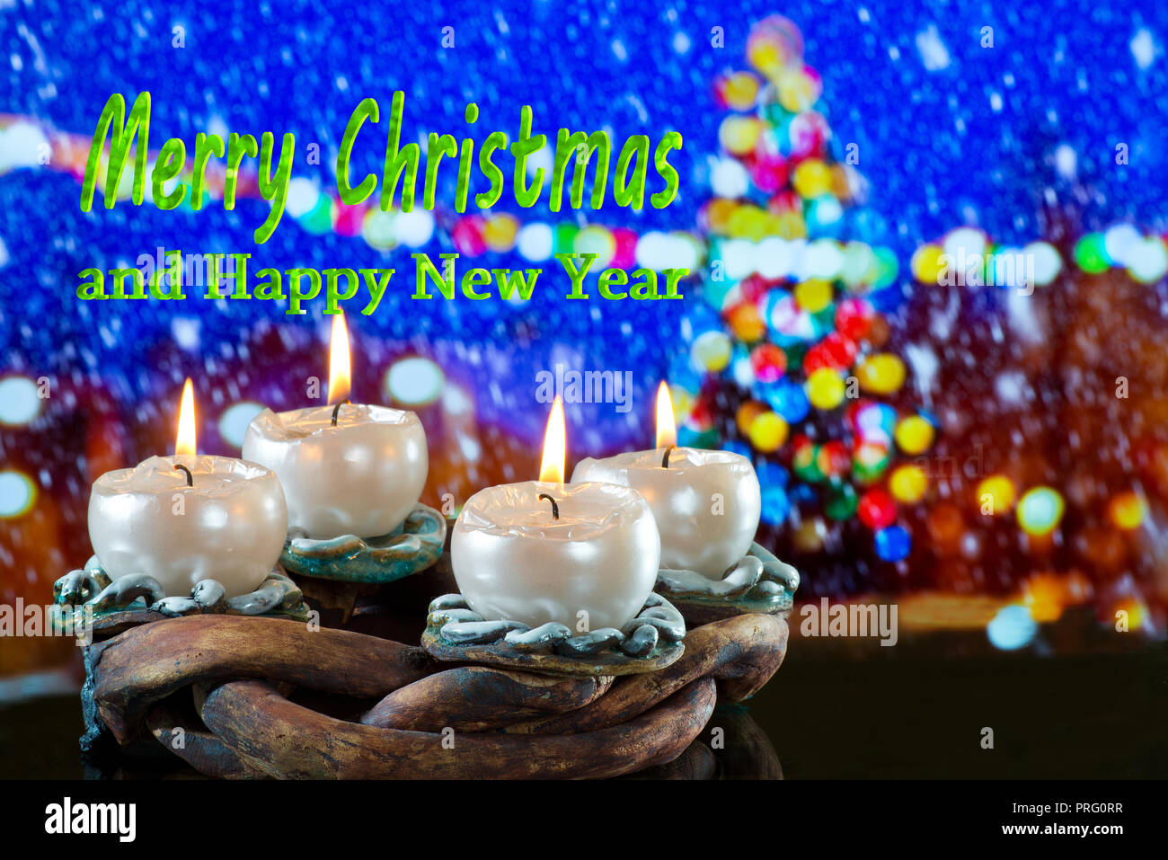 Advent wreath text merry hi-res stock photography and images - Alamy