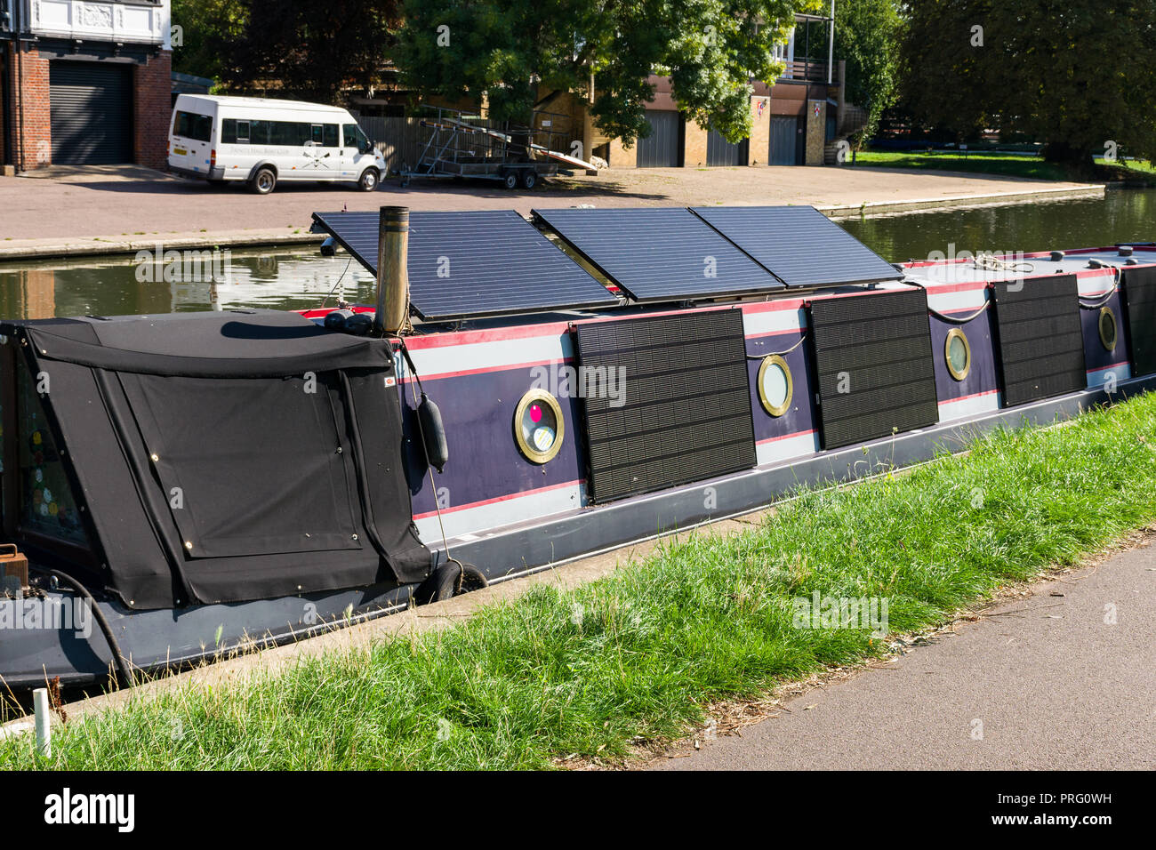 Narrowboat solar energy hi-res stock photography and images - Alamy