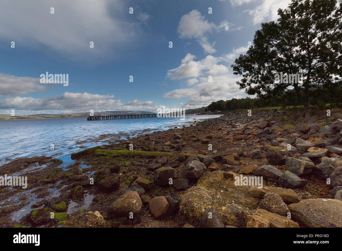 Port Glasgow Scotland Landmark Buildings & River Clyde Coast Stock ...
