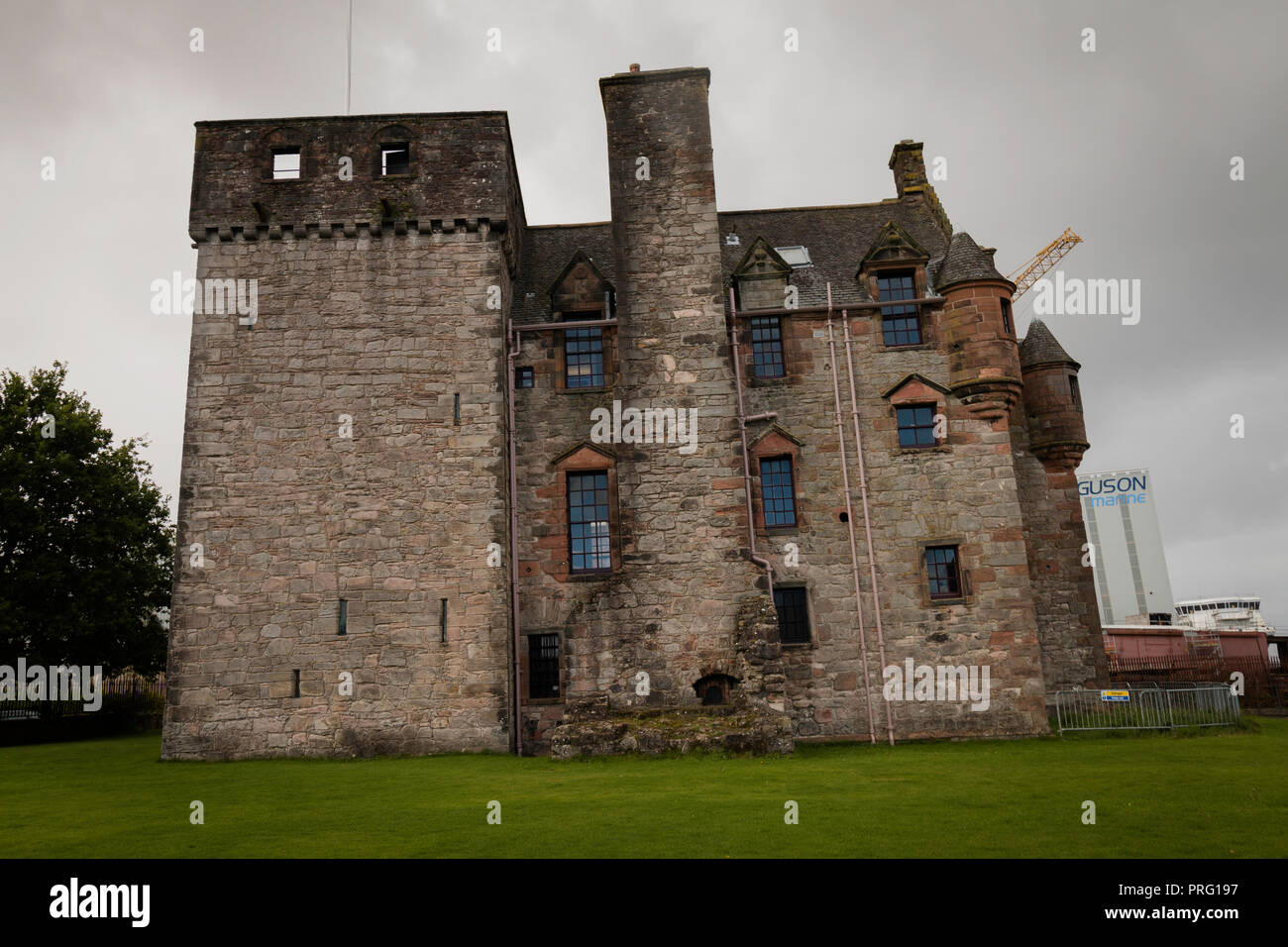 Port Glasgow Scotland Landmark Buildings & River Clyde Coast Stock ...