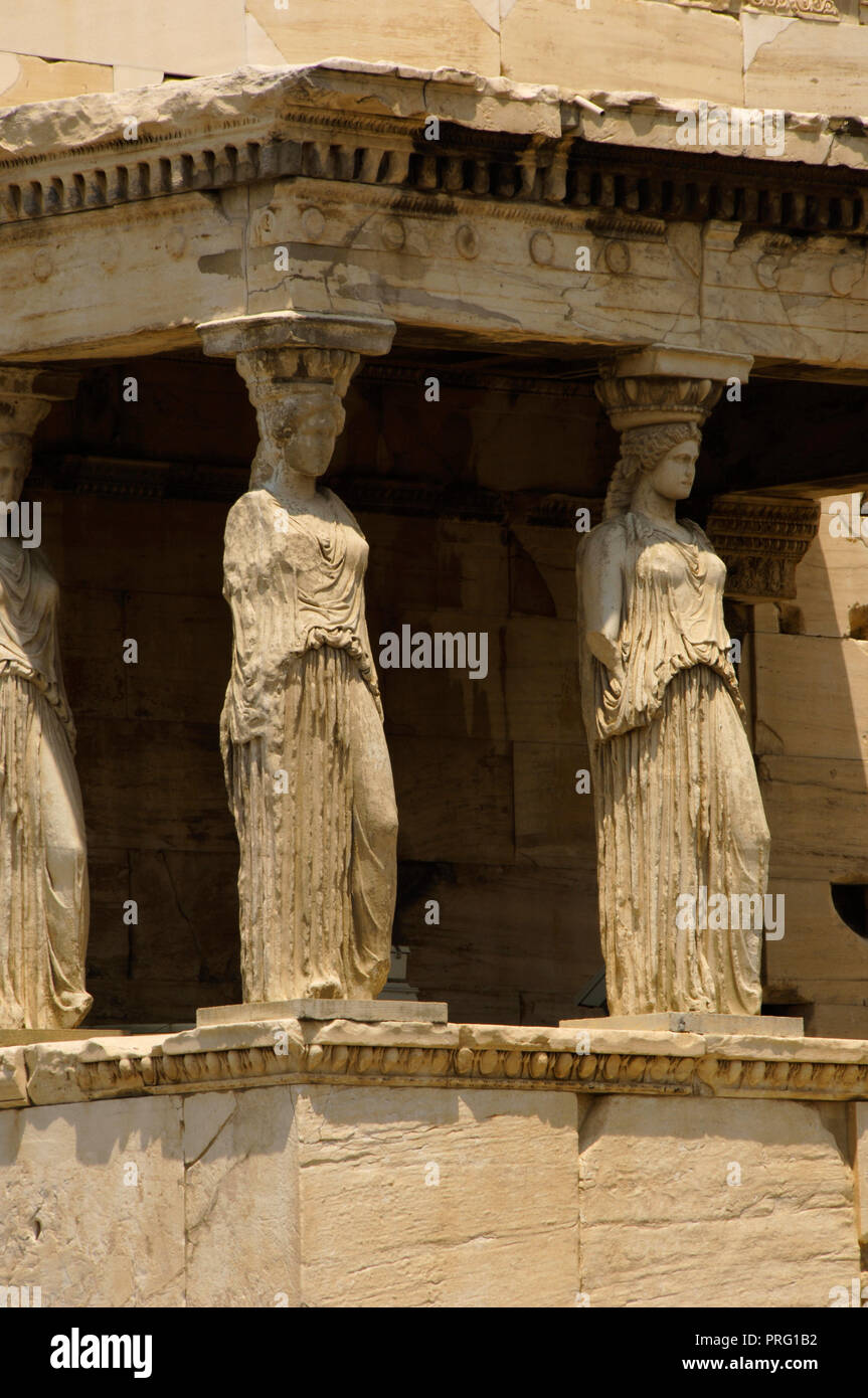 Greece. Athens. Acropolis. Erechtheion. Ionic temple which was built in ...