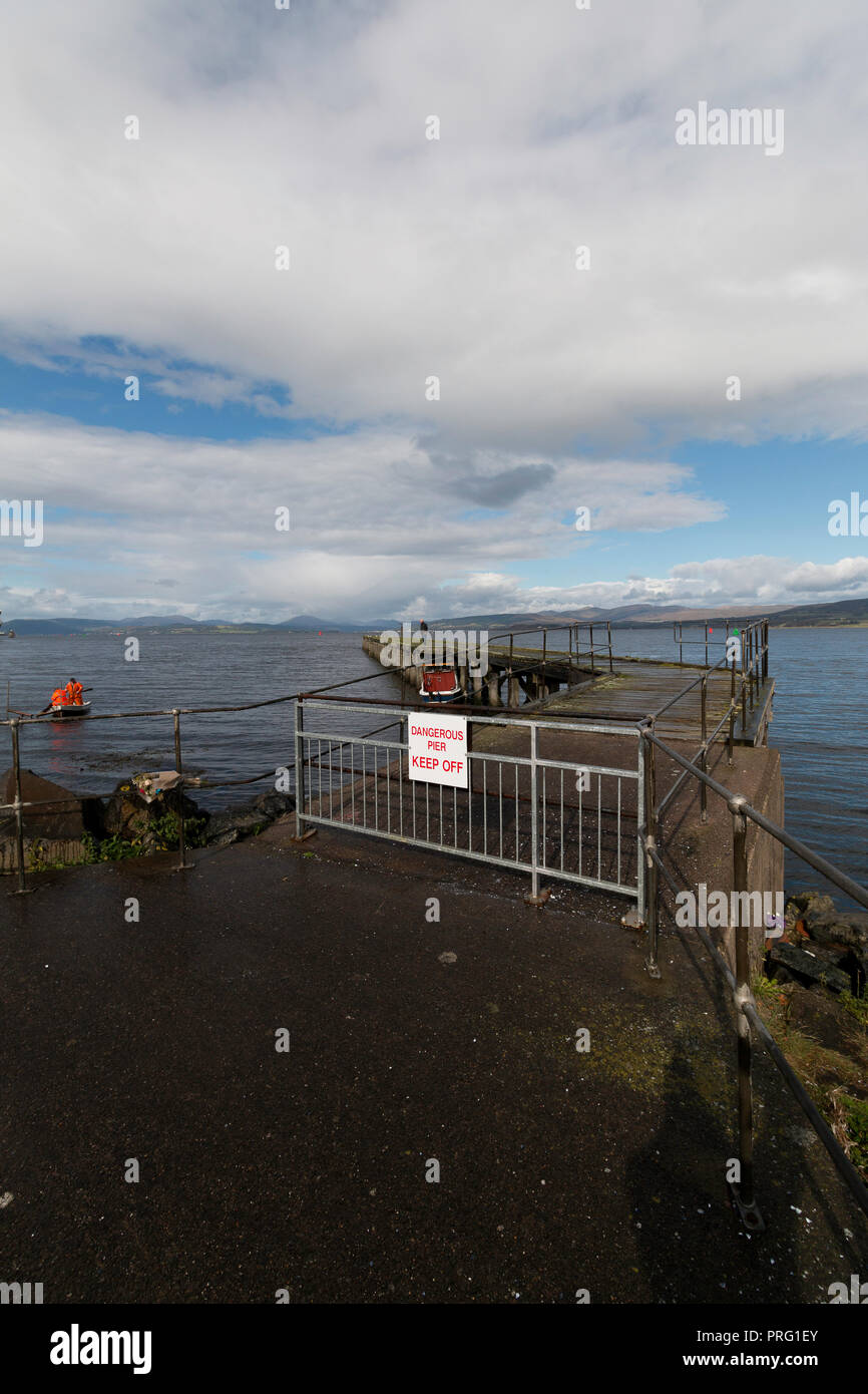 Port Glasgow Scotland Landmark Buildings & River Clyde Coast Stock ...