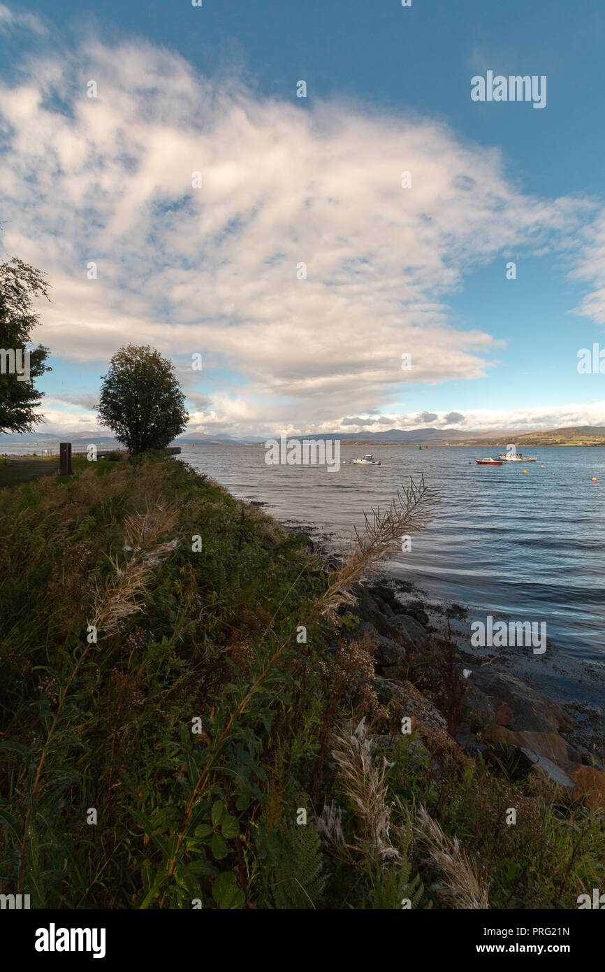 Port Glasgow Scotland Landmark Buildings & River Clyde Coast Stock ...