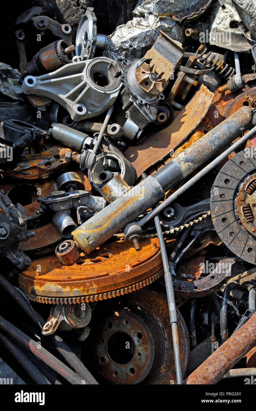 Big Pile of Scrap Metal for Recycling Stock Photo - Alamy
