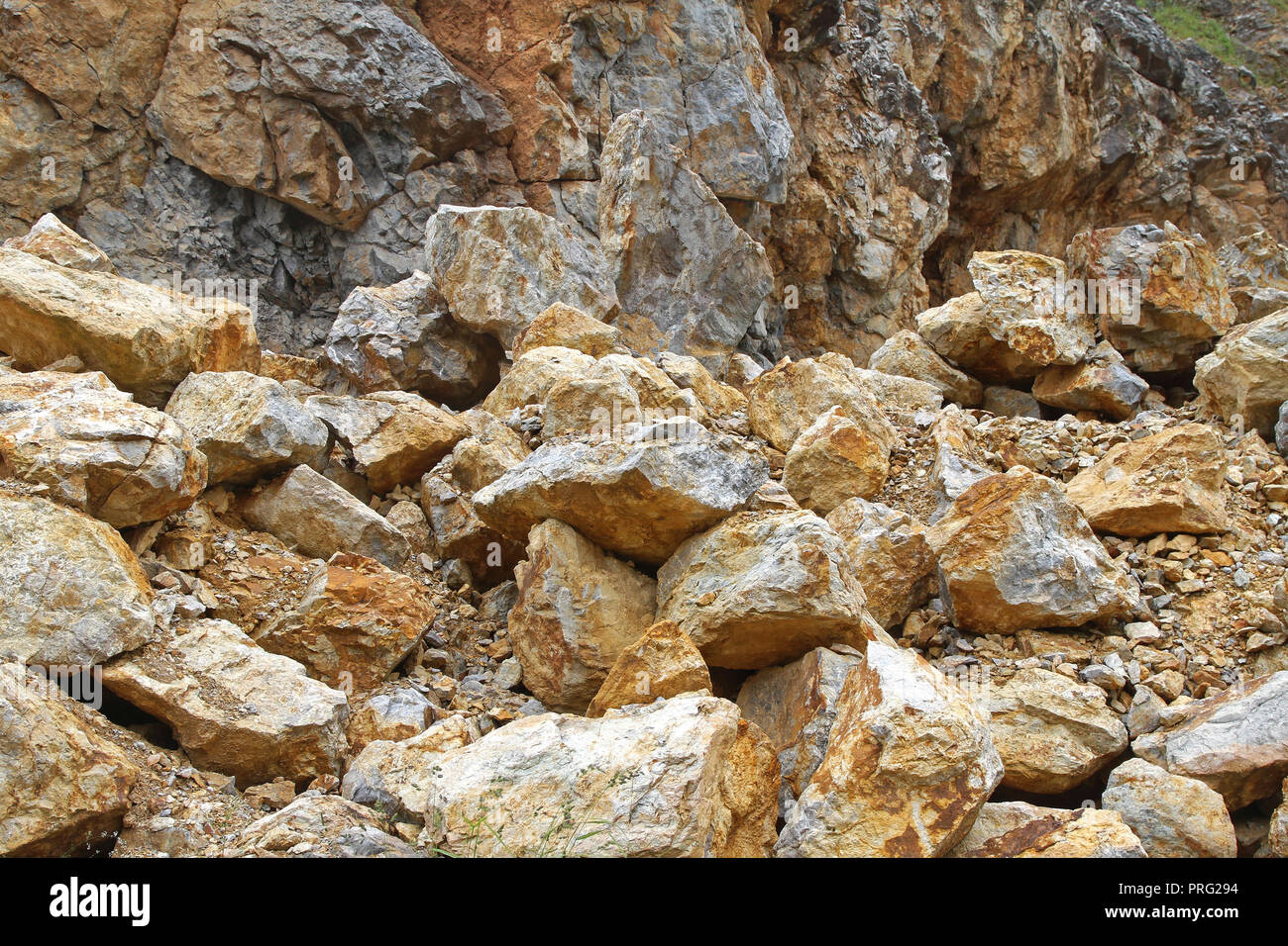 Big Stones in Open Pit Quarry Stock Photo - Alamy