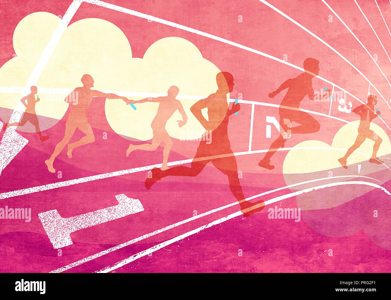 Relay race runners hi-res stock photography and images - Alamy