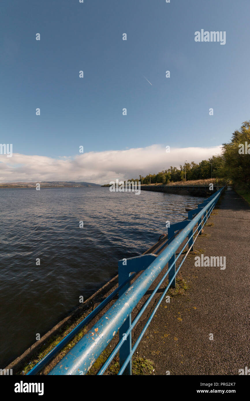 Port Glasgow Scotland Landmark Buildings & River Clyde Coast Stock ...