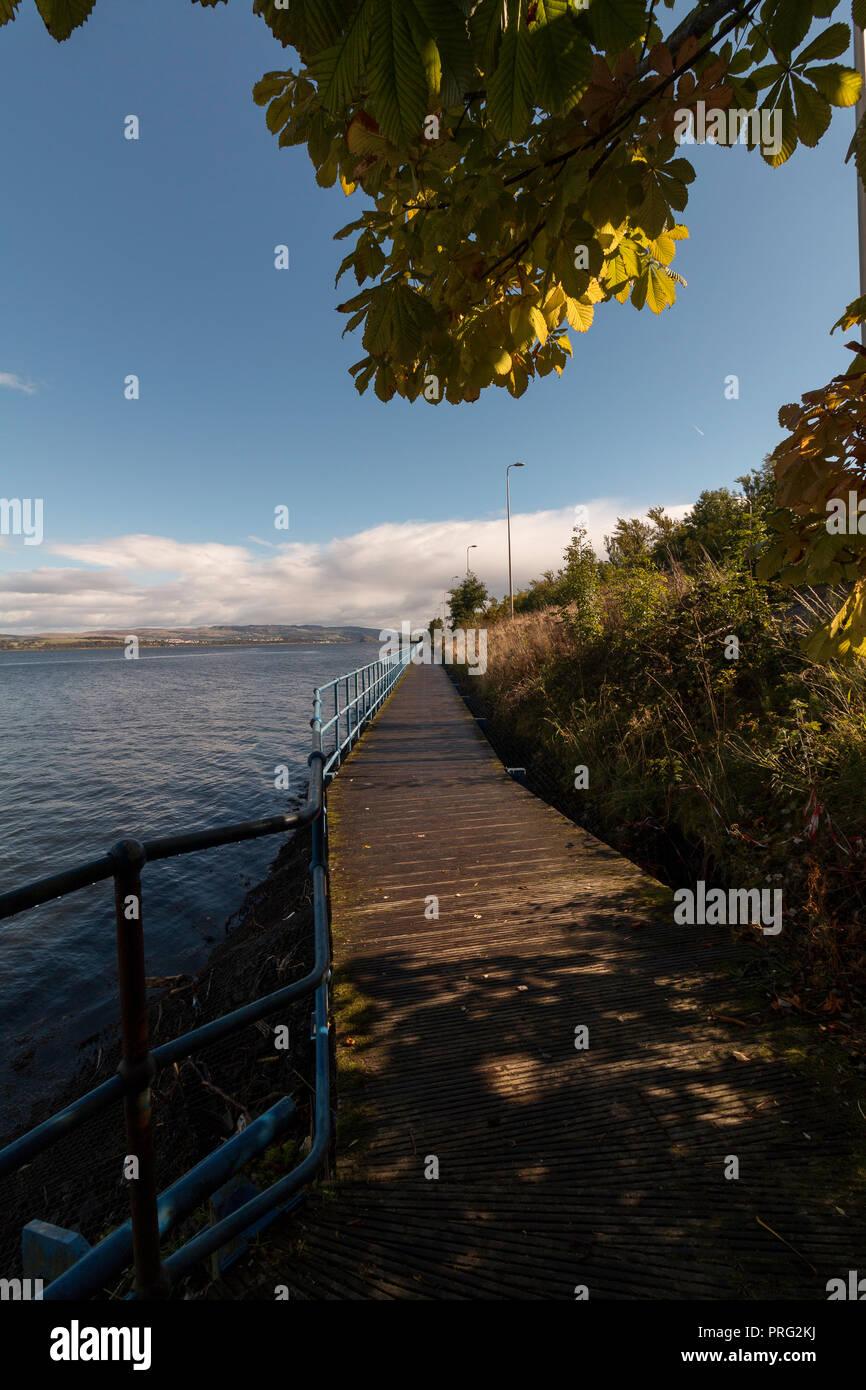 Port Glasgow Scotland Landmark Buildings & River Clyde Coast Stock ...