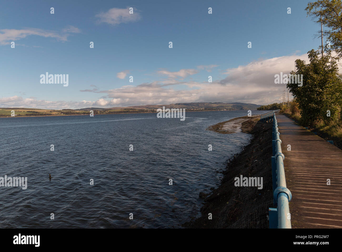 Port Glasgow Scotland Landmark Buildings & River Clyde Coast Stock ...