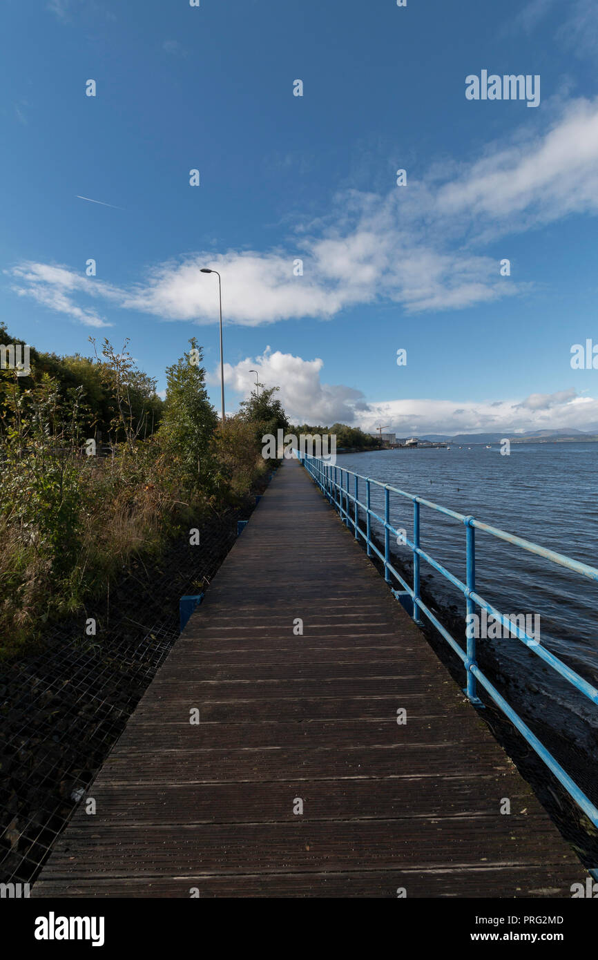 Port Glasgow Scotland Landmark Buildings & River Clyde Coast Stock ...