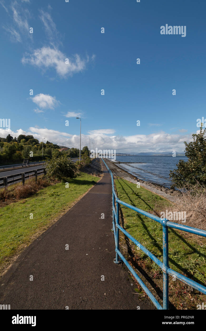 Port Glasgow Scotland Landmark Buildings & River Clyde Coast Stock ...
