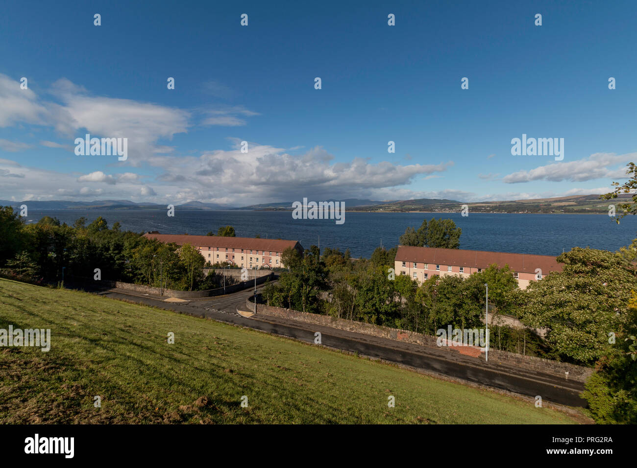 Port Glasgow Scotland Landmark Buildings & River Clyde Coast Stock ...