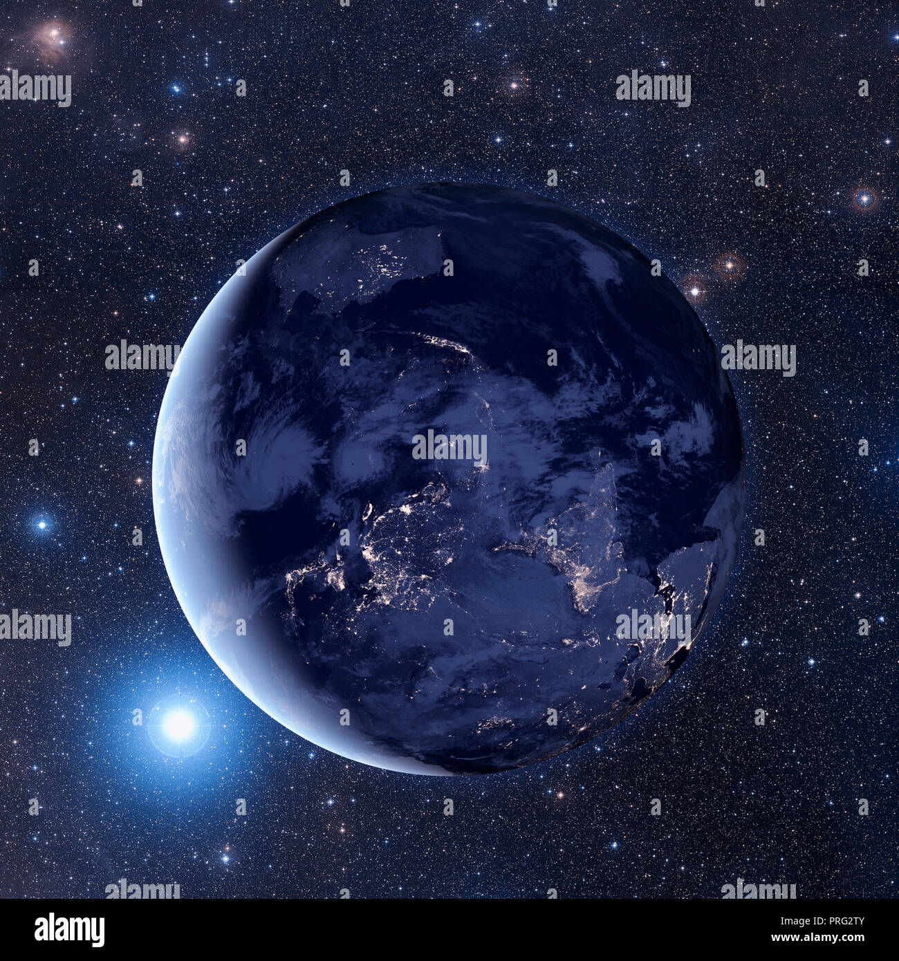 Night view of the Earth planet. Elements of this Image Furnished by ...