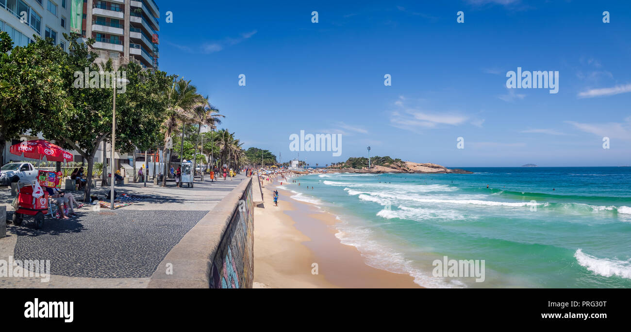 Panoramic view of Arpoador Beach and Stone - Rio de Janeiro, Brazil ...