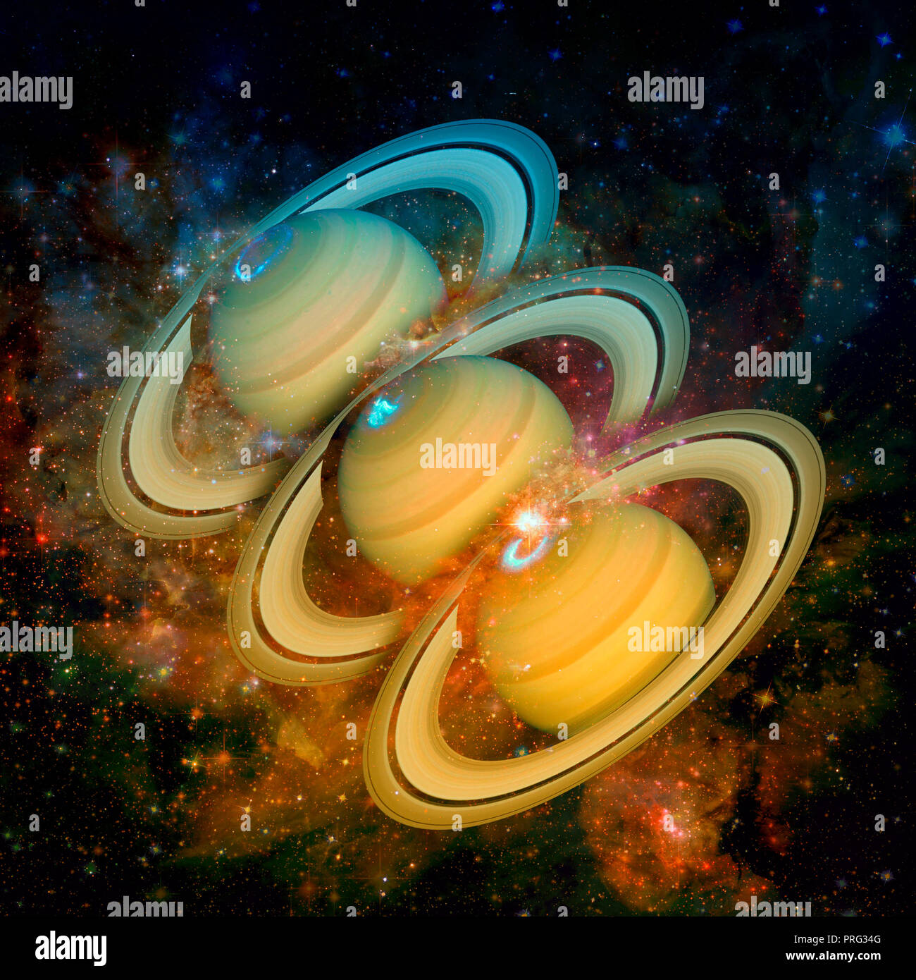Solar System - planet Saturn. Elements of this image furnished by NASA ...