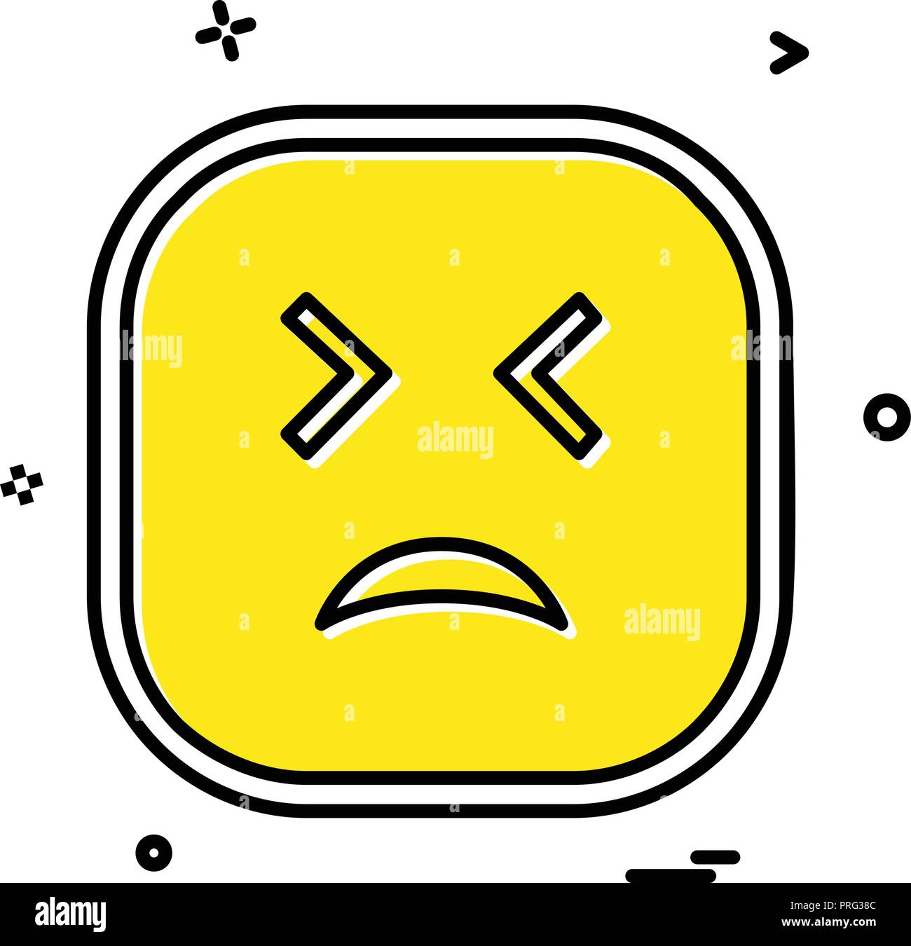 Sad emoji icon design vector Stock Vector Image & Art - Alamy
